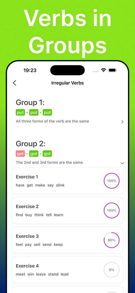 English Kit: Irregular Verbs - Education App | MWM