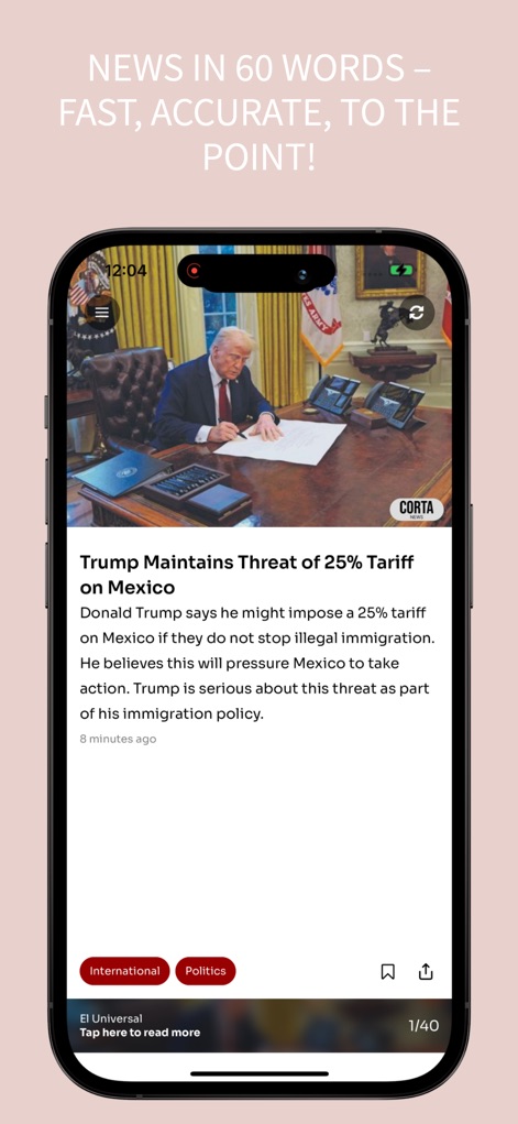 Corta News - 60 Words News - News App | MWM