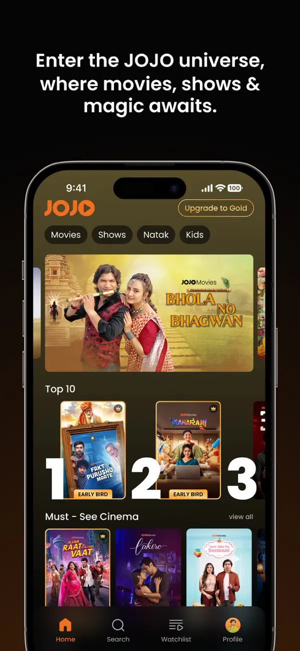 JOJO APP: Movies, Shows, Natak (iOS) — Price History & Similar | AppAgg