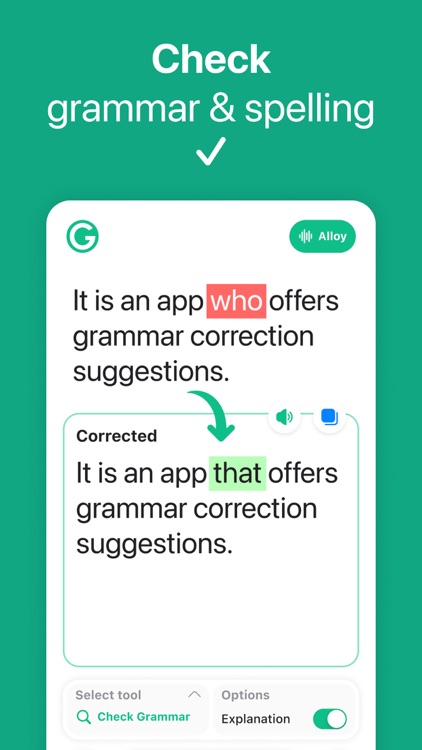 Grammar Check Corrector by AI by Tiny Leo Co., Ltd
