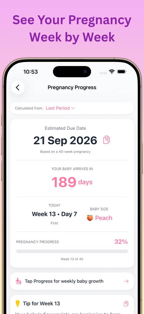 Pregnancy Tracker: Due Date - Health & Fitness App | MWM