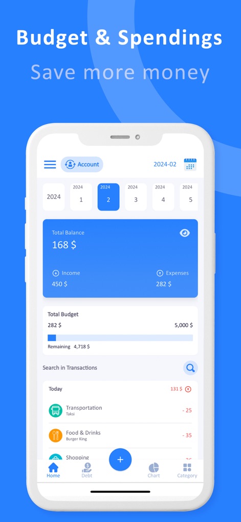 Track Spending : Wise Budget - Finance App | MWM