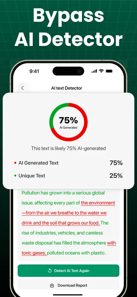 Undetectable AI Text Humanizer - Education App | MWM