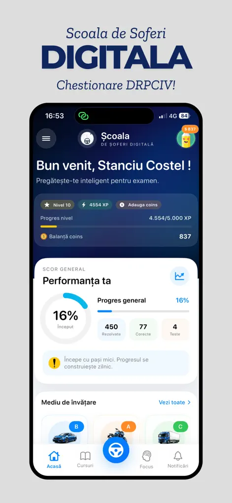 Scoala de Soferi Digitala - Education App | MWM