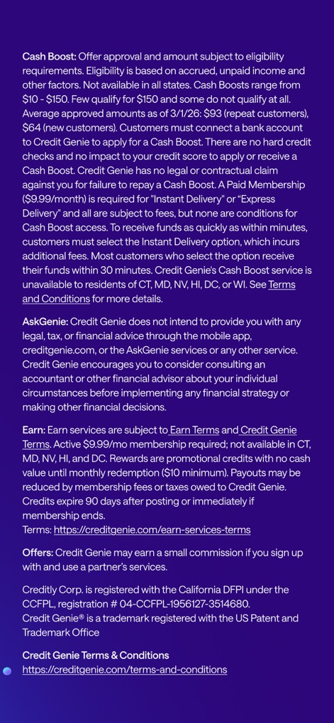 Credit Genie: Get Cash Advance - Finance App | MWM