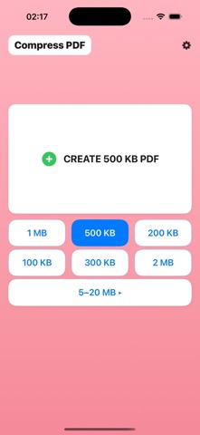 「Compress PDF 1MB,500KB,200KB」 - iPhoneアプリ | APPLION