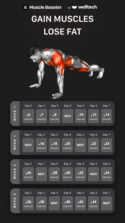 Workout Planner Muscle Booster by WELLTECH APPS LIMITED