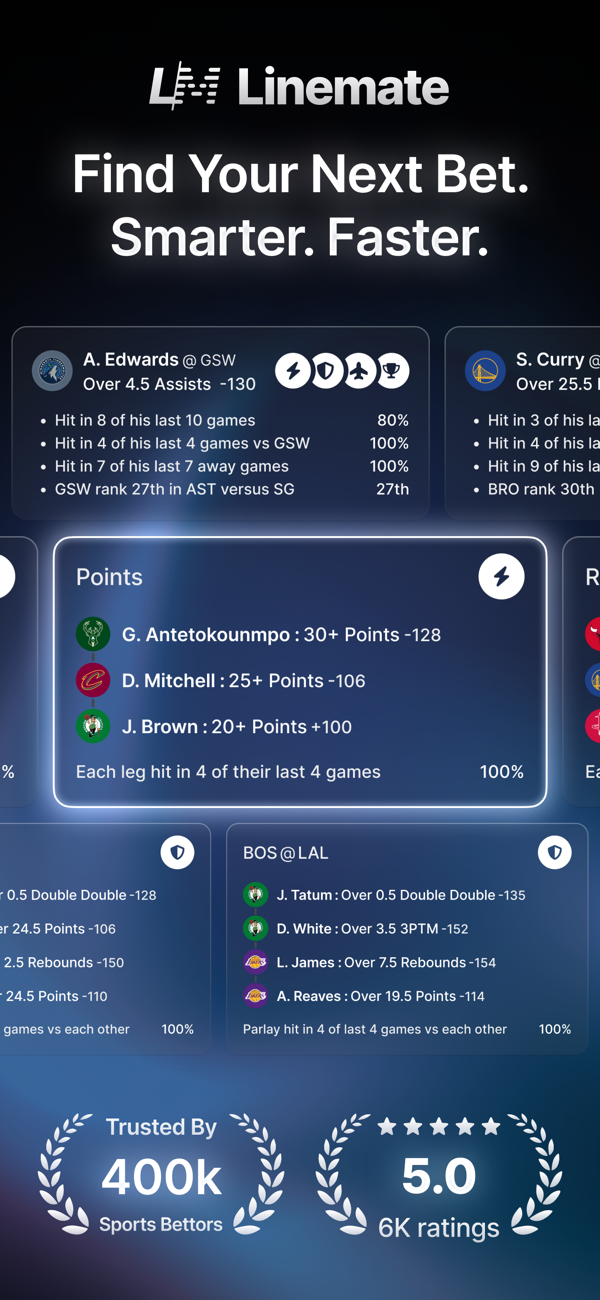 Linemate: Find Your Next Bet - Sports betting research can be