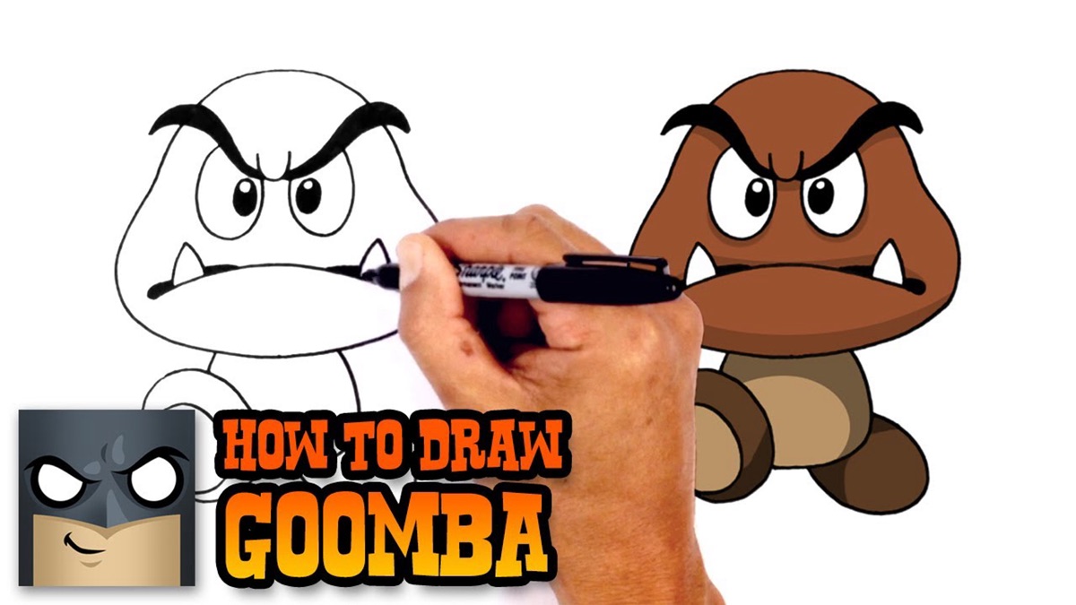 How to Draw a Goomba from Super Mario Bros. - Cartooning Club How to ...