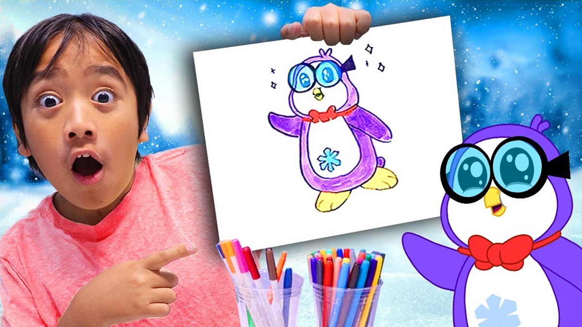 How to Draw Peck The Penguin! - Ryan's World (Series 3, Episode 90 ...
