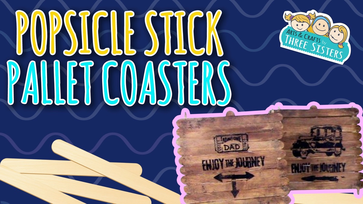 Popsicle Stick Craft - Popsicle Stick Pallet Coasters Kids Craft - Arts ...