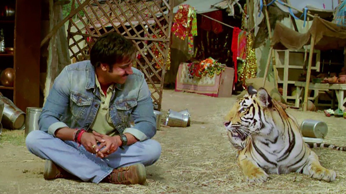 Ajay Devgan In Himmatwala With Tiger