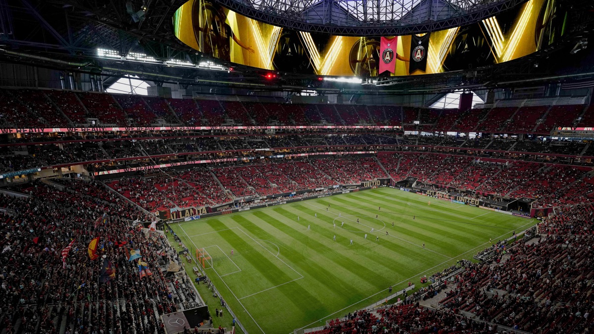 Mercedes-Benz Stadium - Drone Tour - Apple TV