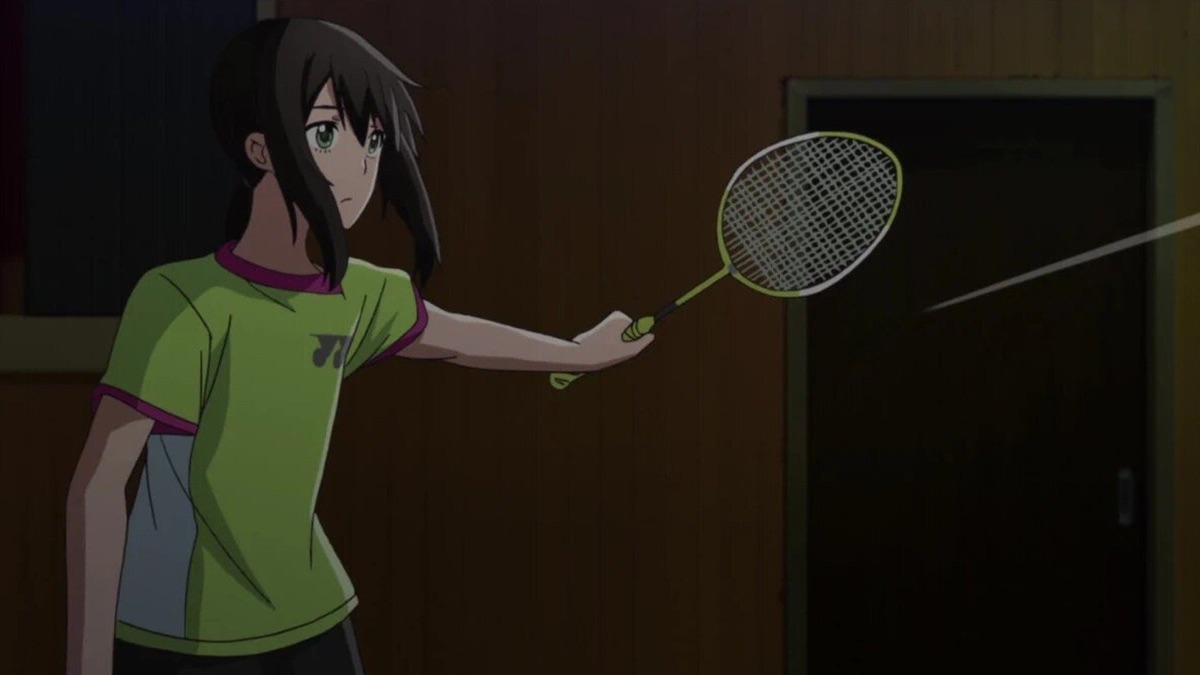 Anime Girl Playing Badminton